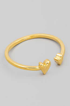Double Heart Open Ring – Serendipity